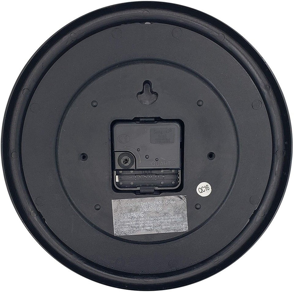 Backwards Wall Clock 9" Reverse Counter Clockwise Time - Gag Joke Prank ...