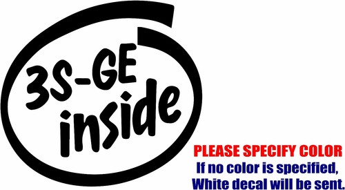 3S GE Inside Graphic Die Cut decal sticker Car Truck Boat Window Bumper ...