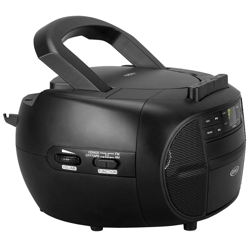JENSEN Portable Boombox CD Player Stereo Cassette Recorder with AM/FM ...