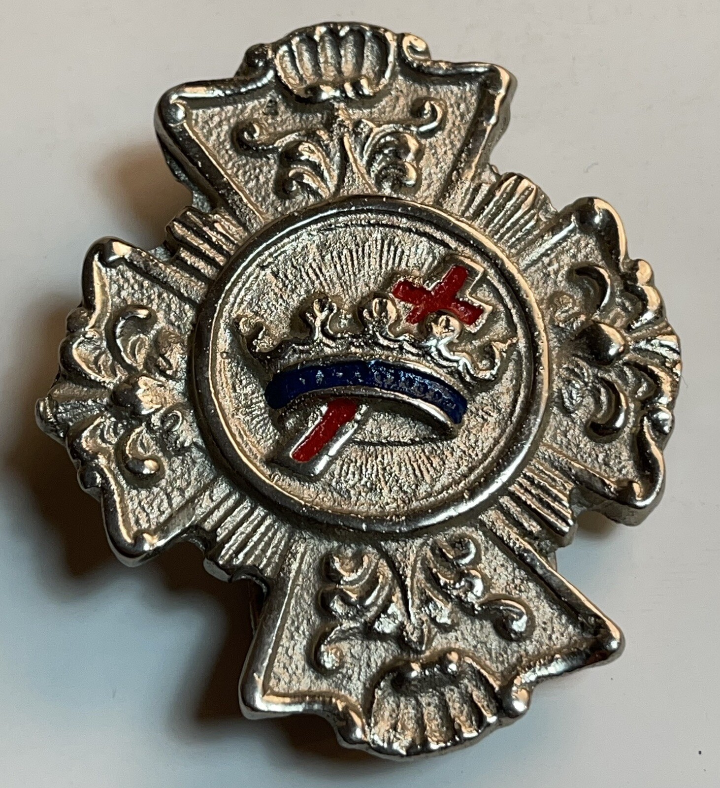 Masonic Metal Belt Buckle With Crown And Cross Silver… - Gem