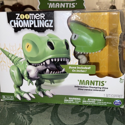 ZOOMER CHOMPLINGZ ‘MANTIS’ INTERACTIVE DINOSAUR GREEN LIGHTS & ROARS ...