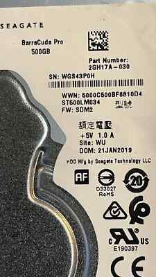 Seagate Barracuda Pro (LOT OF 5) ST500LM034 500GB SATA III 2.5 in ...