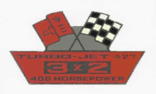 Chevrolet 427 Turbo Jet 3x2, 400 HP Air Cleaner Decal | eBay