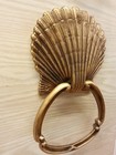 Brass Door Handle Knocker Ring Pull SEA SHELL Figurine Vintage Home ...