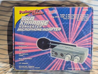 DVD Karaoke Converter Microphone Adapter K10M Easy Connect Just Add ...