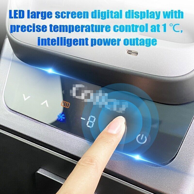 Portable Car Refrigerator Mini Car Refrigerator For Tesla Model Y 12V 4 ...