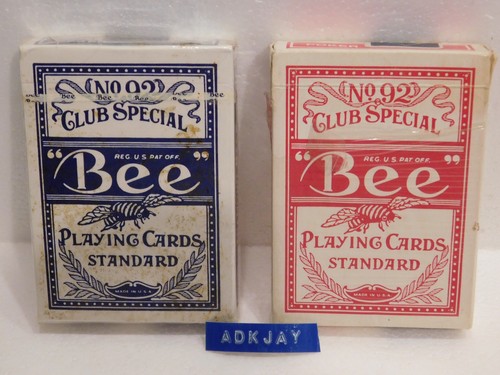 2 Bee Decks ~ NO 92 Club Special Playing Cards Standard Deck Diamond ...