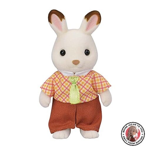 NEW Sylvanian Family Doll [Chocolat Rabbits Dad] U-100 ST Mark ...