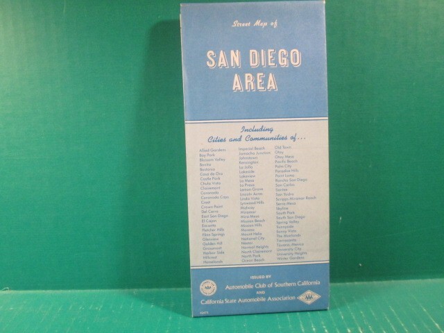 Vintage 1983 AAA Southern California "San Diego Area" Street Map | eBay