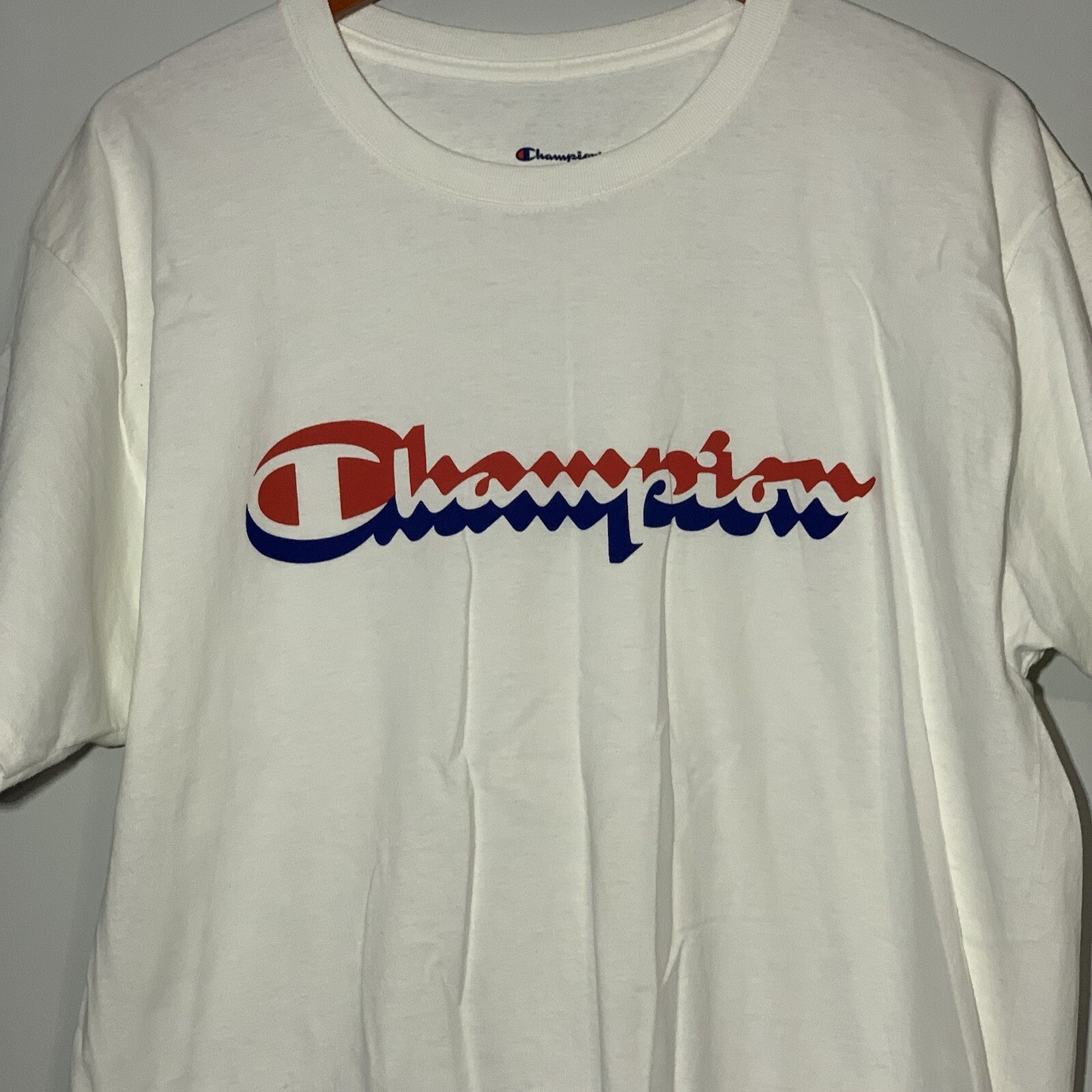 Champion Men's Classic Jersey T-Script, White red white blue usa color ...