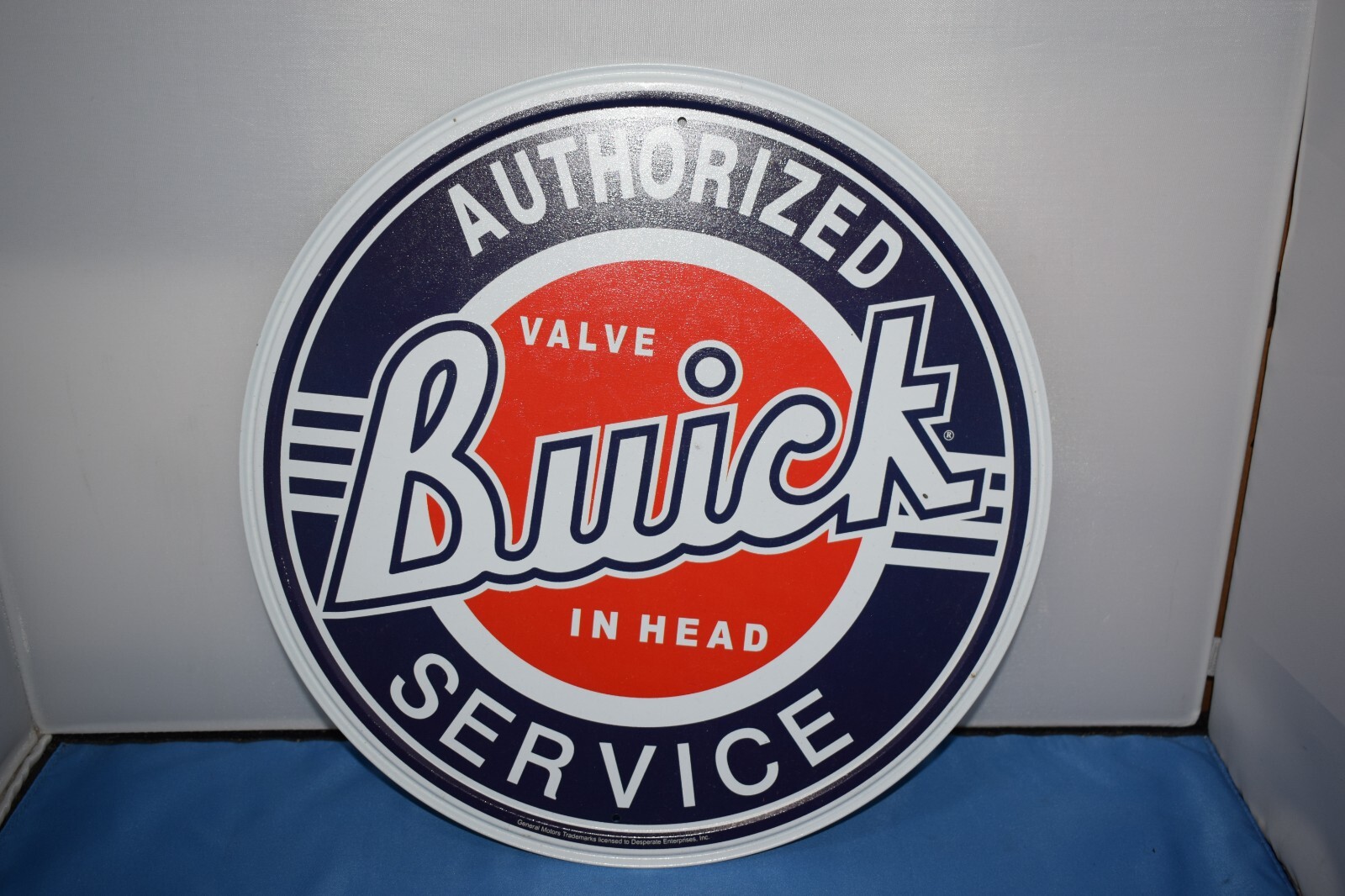 Authorized Buick Service ROUND TIN SIGN vintage garage metal wall decor ...