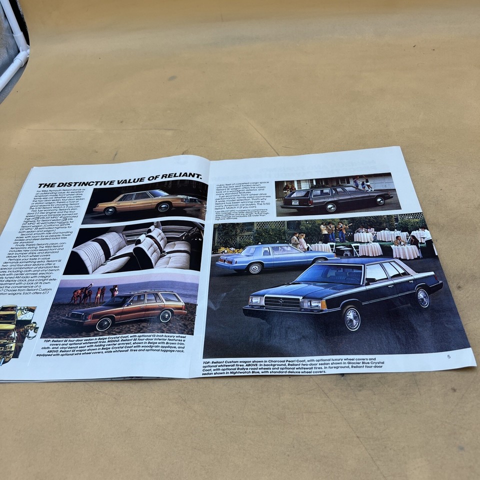 1984 PLYMOUTH SALES BROCHURE CATALOG PAMPHLET | eBay