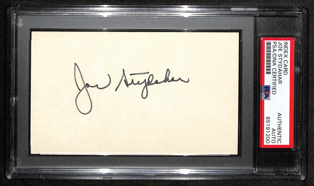Joe Stydahar Autographed Signed HOF /Auto 3x5 Index Card Chicago Bears ...