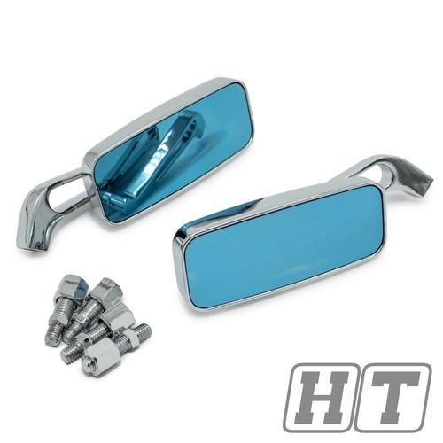 2x square rear view mirror, chrome 4056144128465 | eBay
