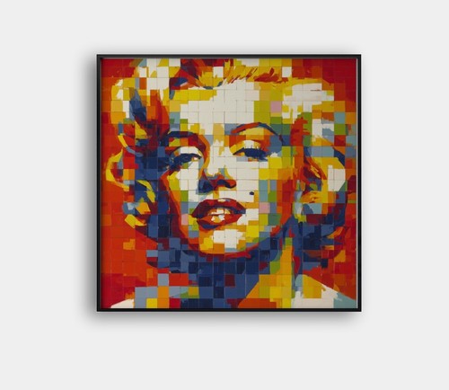 💋 Invader Marilyn "Framed" Red Rubik Shot Giclée | Rombley Pop Art Print 🖼️ V1 | eBay