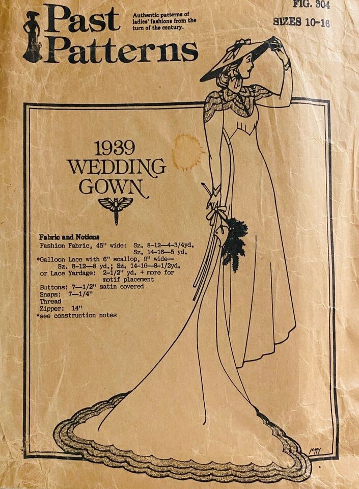 1930s Wedding Dress Patterns Vintage Bridal Patterns – PatternVault