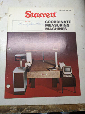STARRETT COORDINATE MEASURING MACHINES SALES BROCHURE CATALOG 1983 CMM ...
