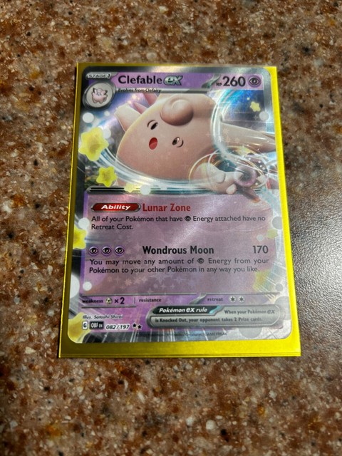 Pokémon TCG Clefable ex SV03: Obsidian Flames 082/197 Holo Double Rare ...
