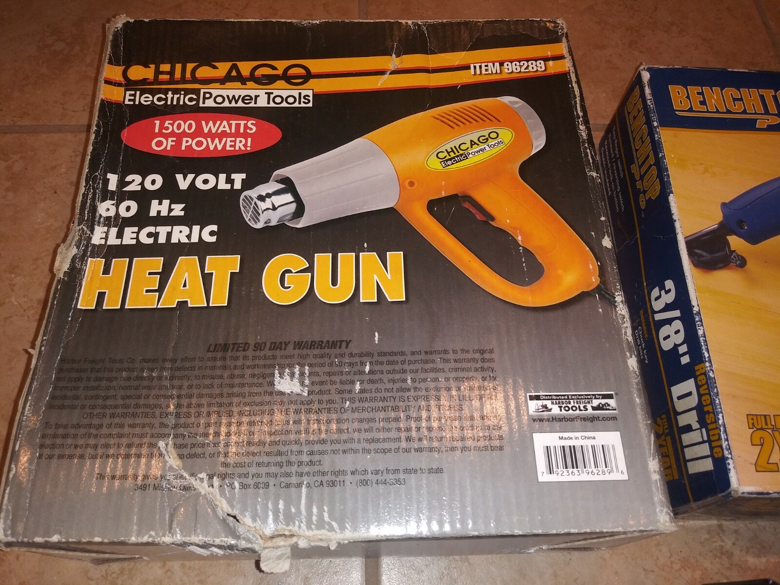 Lot of 3 Chicago Electric Dual Temp Heat Gun, Benchtop Jig Saw ...