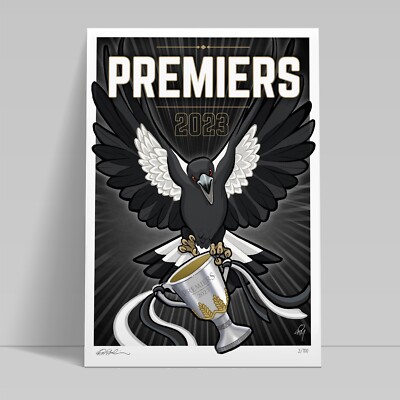 Collingwood Magpies 2023 Premiers Premiership Print A2 Poster | eBay ...