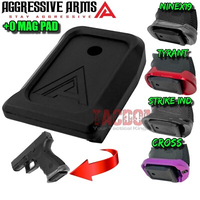 AGGRESSIVE ARMS +0 MAGAZINE PAD FOR GL0CK ALUMINUM MAGWELL ASSIST 19 17 ...