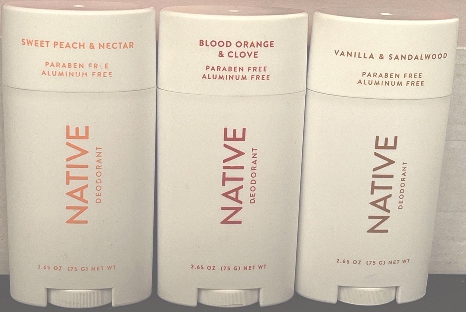 Native Deodorant Stick 2.6 oz X 3 Different Scents Paraben & Aluminum ...