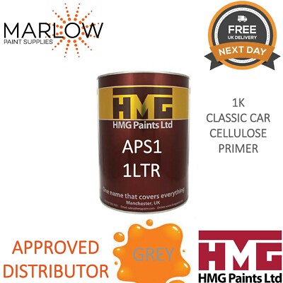 HMG PAINTS APS1 1K CELLULOSE VINTAGE CLASSIC CAR GIP GLOSS PRIMER 1LTR ...
