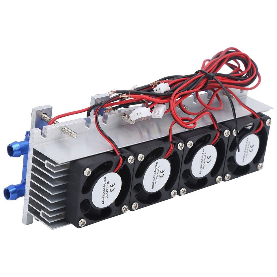 4 Chip Refrigerator Thermoelectric Peltier Cooler Water Cooling Device ...