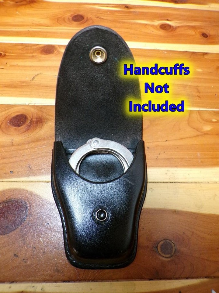 C300 PB HUME Leather Police Oversize Square Teardrop Handcuff Case for ...