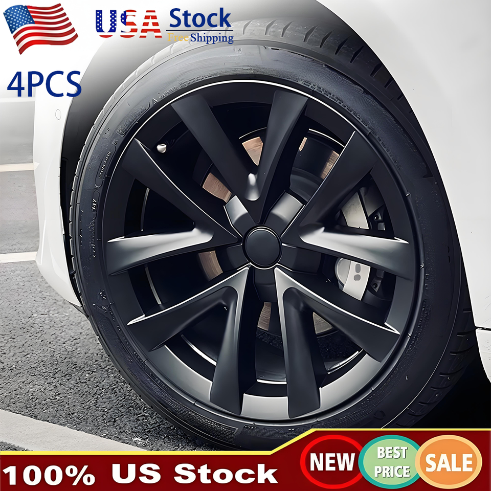 For 17-23 Tesla Model 3 4x 18inch Blade Wheel Cover Hubcap Full Cover ...