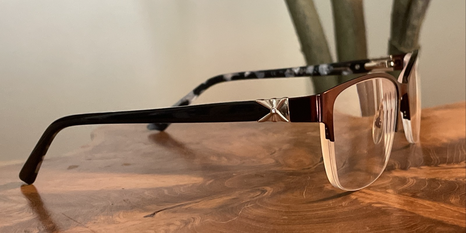 KAY UNGER EYEGLASSES FRAME K180 BRN 55-17-135 FRAMES ONLY Half-Rim ...