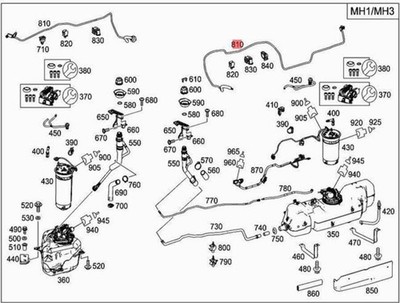 Genuine Mercedes-Benz 906 5-t Box 906 Bus 6-t Sprinter 3 3-t Fuel Line ...