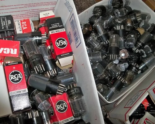 50 Strong RCA & GE 6SN7 Tubes - Random Assortment - All test 90%+ / 90% ...