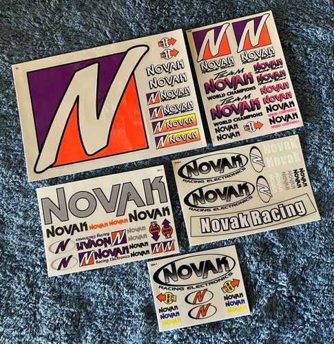 Vintage Team NOVAK logo RC Racing Sticker Sheets - Set of 5 Logo Sheets ...