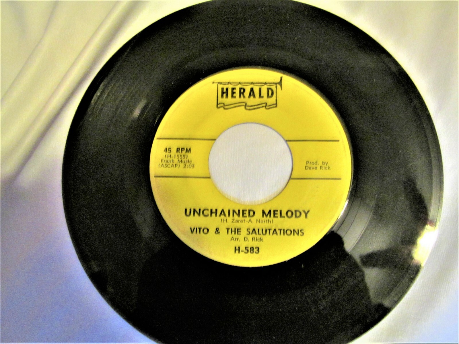 VITO AND THE SALUTATIONS UNCHAINED MELODY/HEY HEY BABY*1963*TEST PLAYED ...