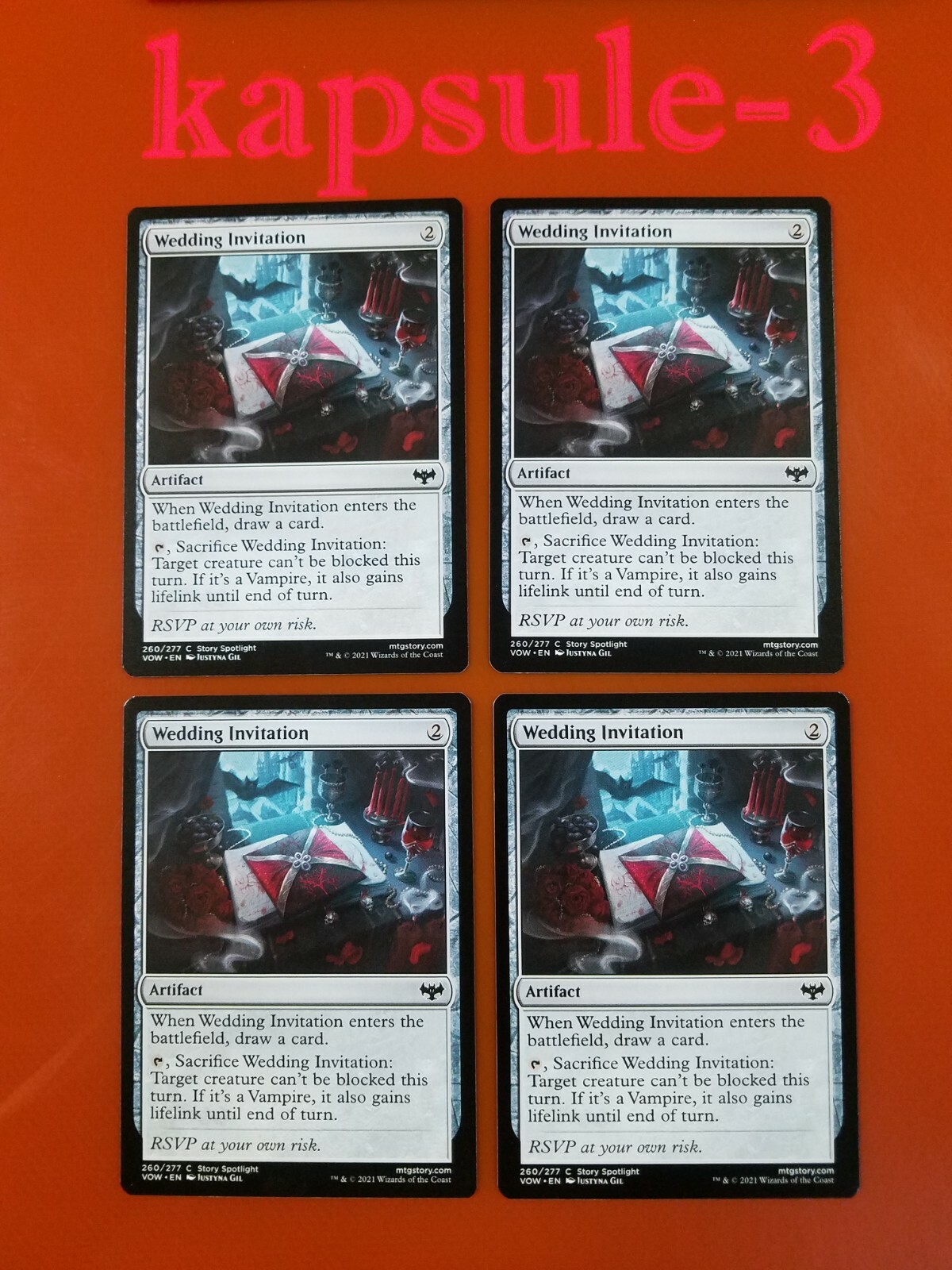 4x Wedding Invitation | Innistrad Crimson Vow | MTG Magic Cards | eBay
