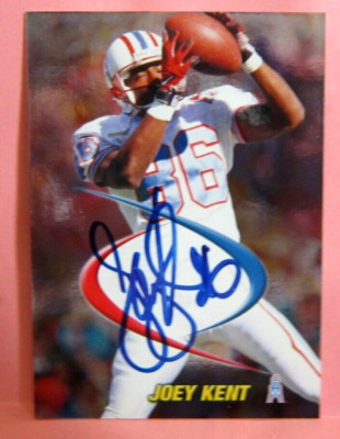 Joey Kent 1998 Collector's Edge 2nd Year Hard Autograph!Oilers/Titans ...