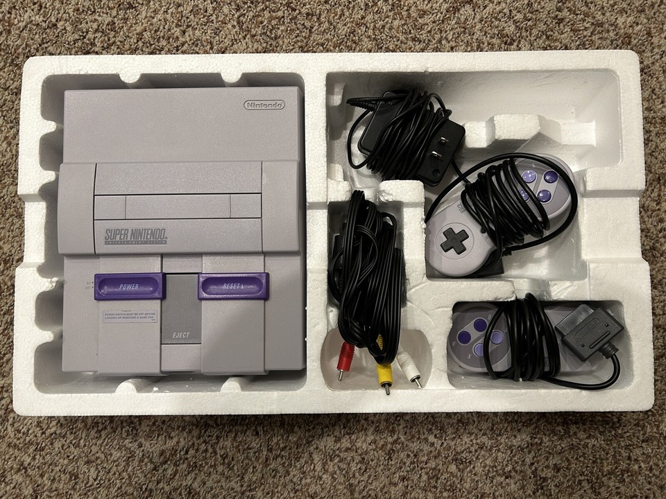 Original 1985 Nintendo Action Set Console and 1991 Nintendo Super NES ...