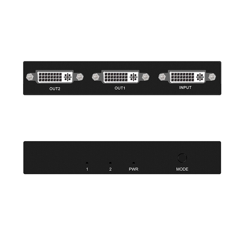DVI Splitter 1 in 2 Out 2 Port DVI Dual Monitors Distribution ...