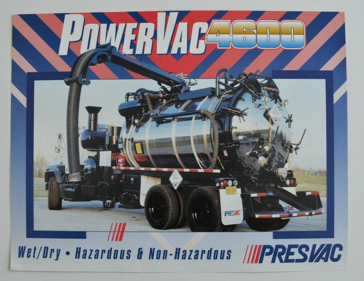 PRESVAC PowerVac 4600 1994 dealer sheet brochure - English - Canada | eBay