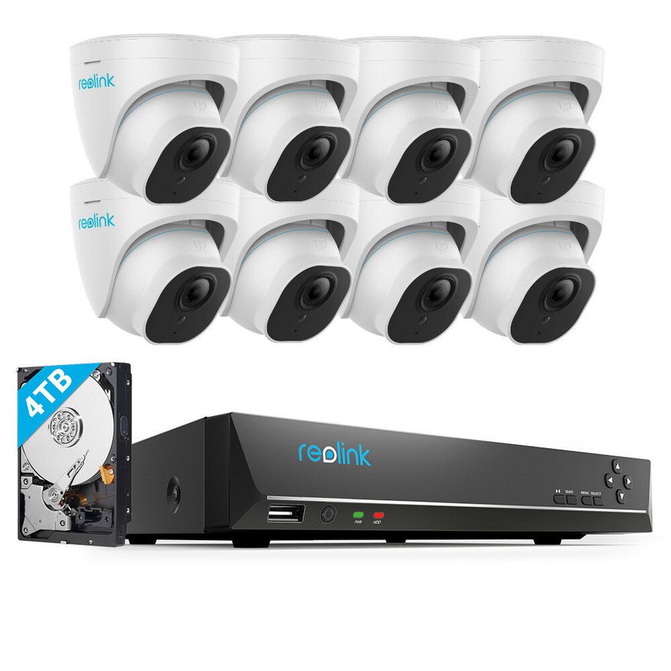 Reolink 5MP 16 Channel 4TB NVR Kit Outdoor PoE DIY CCTV Security Camera ...