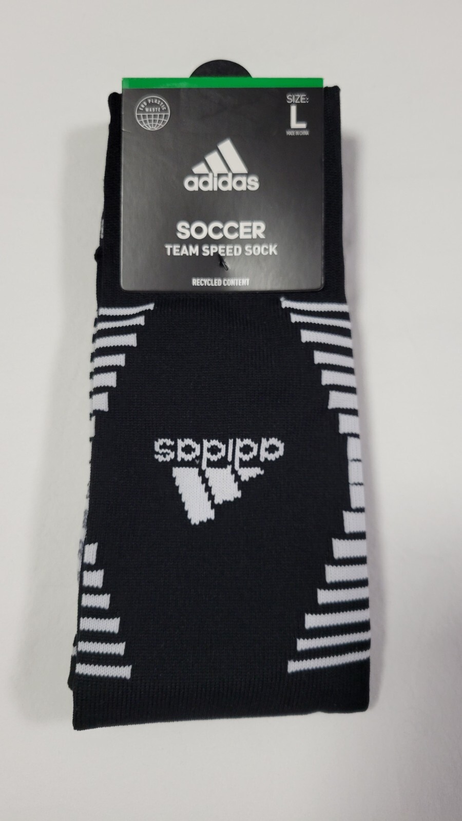 Adidas Team Mens Speed Soccer Socks Climacool Black SZ Large (Shoe Size ...