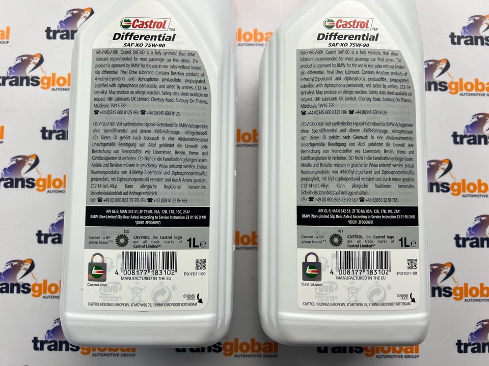 Front Diff Oil 2L 75W90 for LR Discovery 3 4 Genuine Castrol TYK500010 ...