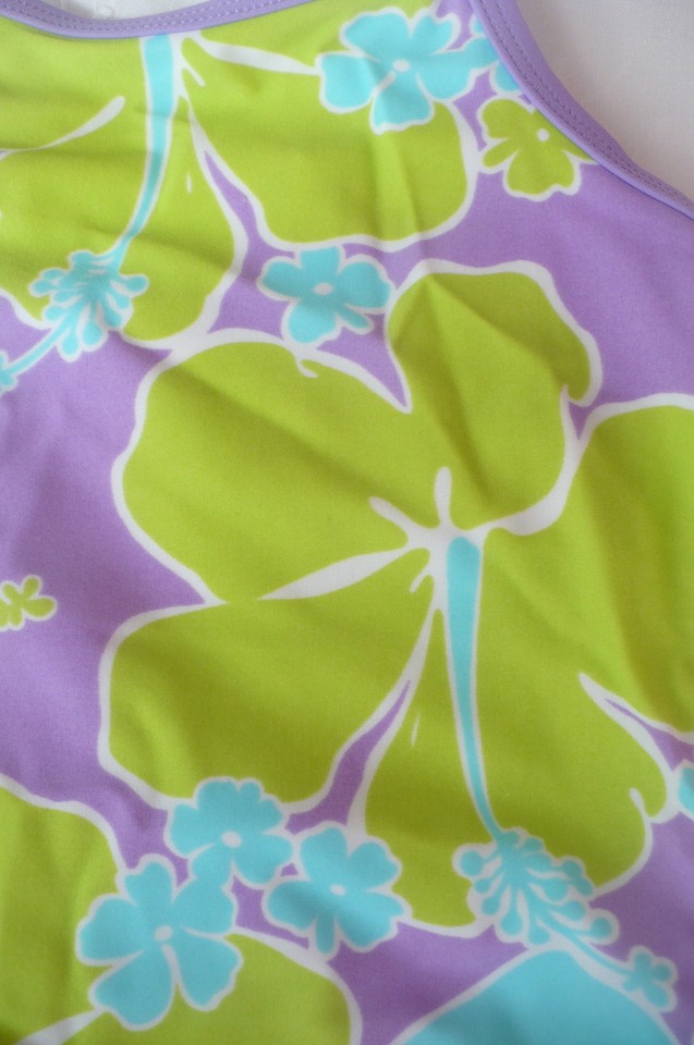 Circo Swimsuit Lavender Purple 1 PC Halter Top Floral Girls Swim ...