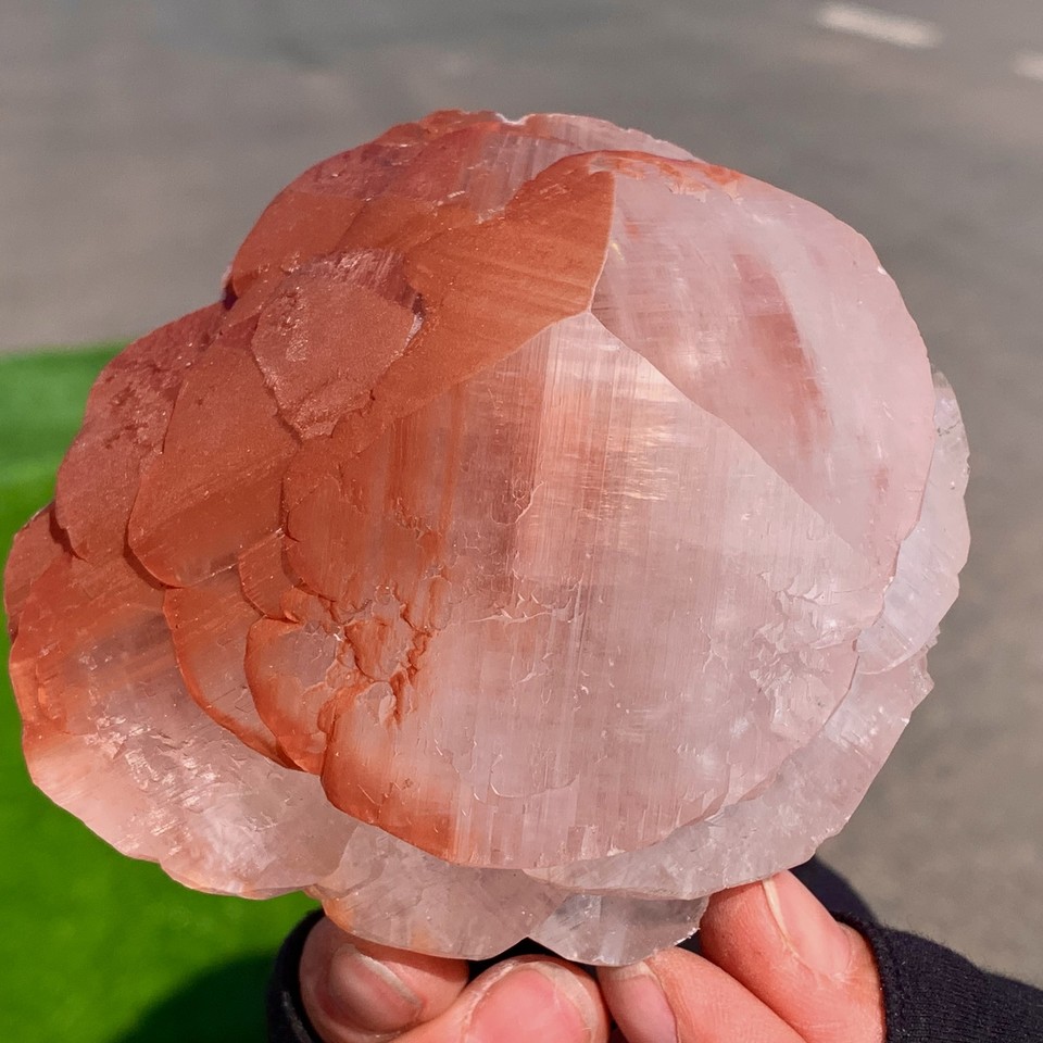 462G Beautiful Natural Rare Red "Mercedes" benz Calcite Mineral Sample ...