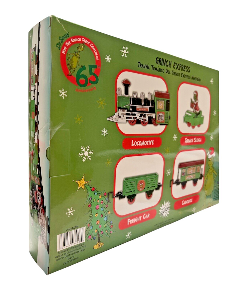 Dr. Seuss The Grinch Express Train Set 12 pieces Light & Sound ...