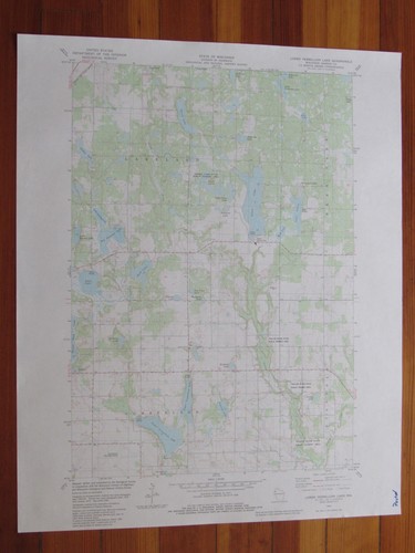 Lower Vermillion Lake Wisconsin 1982 Original Vintage USGS Topo Map | eBay