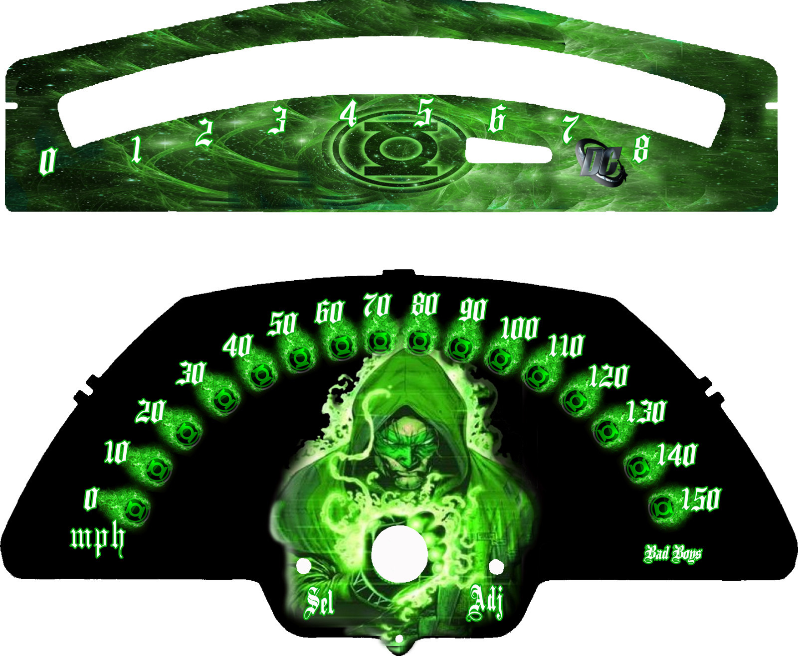 Suzuki M109R Custom Speedo & Tach 2006-2011 (MP/H or KM/H) Green ...