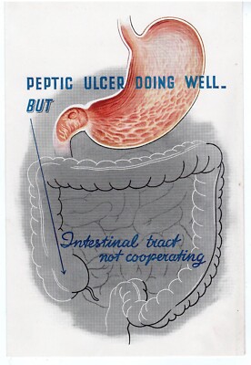 Peptic Ulcer William Warner Medical Advertising Pamphlet 1940's | eBay