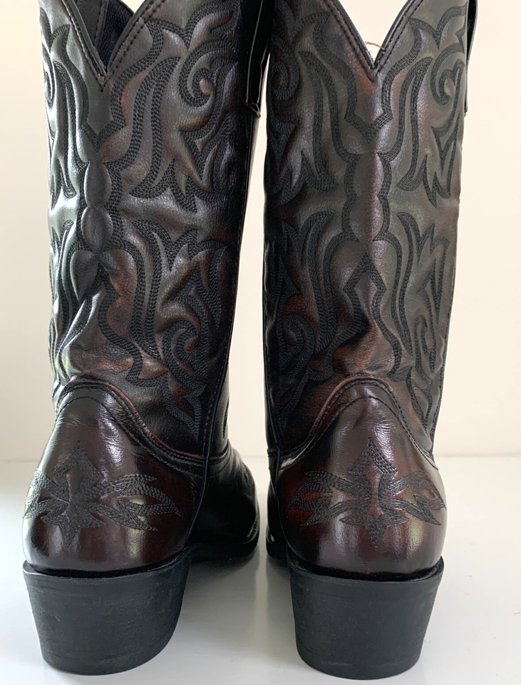 Laredo Men's Hawk Leather Cowboy Boots 6862 Size 8.5 D Brown Snip Toe ...